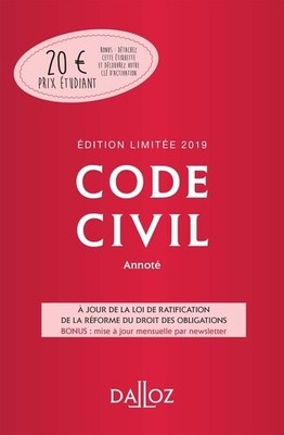 Code civil 2019 annote. Edition limitee - 118e ed., Collectif, Pascale Guiomard, | eBay