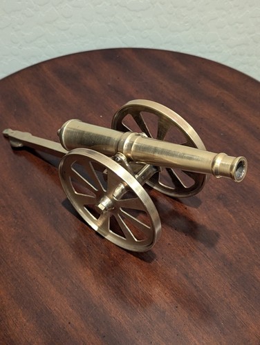 Beautiful Vintage Display Solid Brass Tabletop Cannon - 12 Inches | eBay