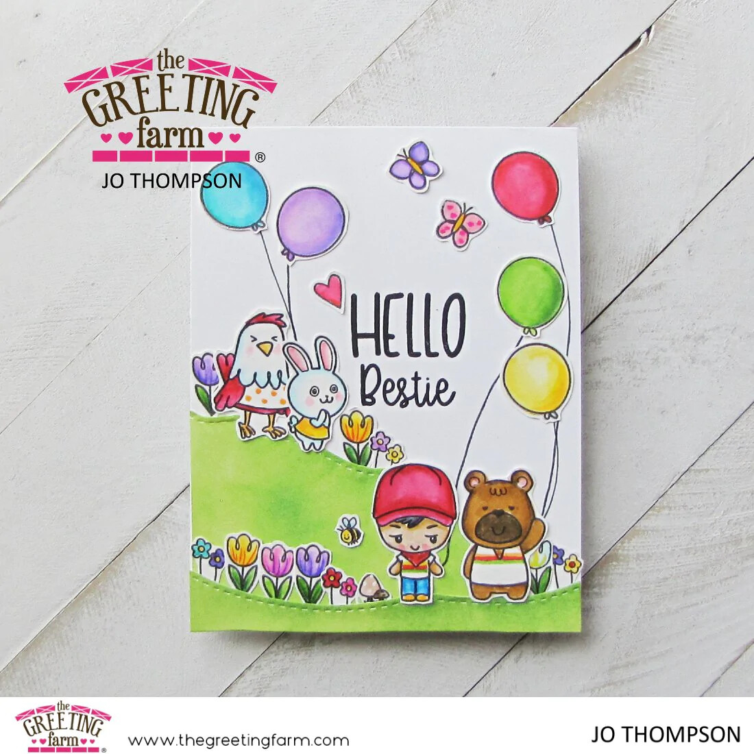 HELLO BESTIE-The Greeting Farm Clear Stamp-Stamping Craft-Mini Anya/Ian ...