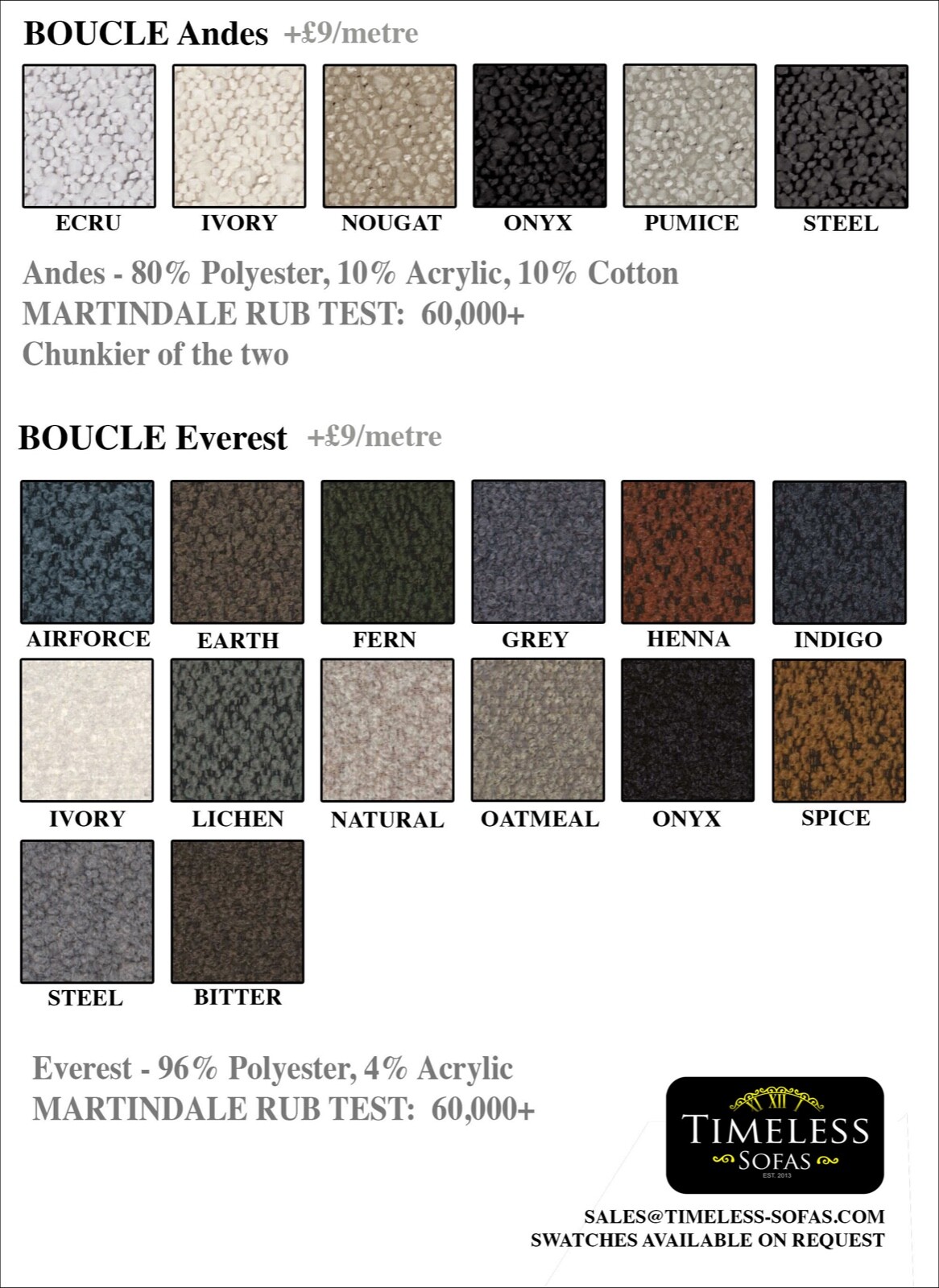 Booth Seating in Neutral Mink Boucle Fabric 1200mm tall Dining Bench £ ...