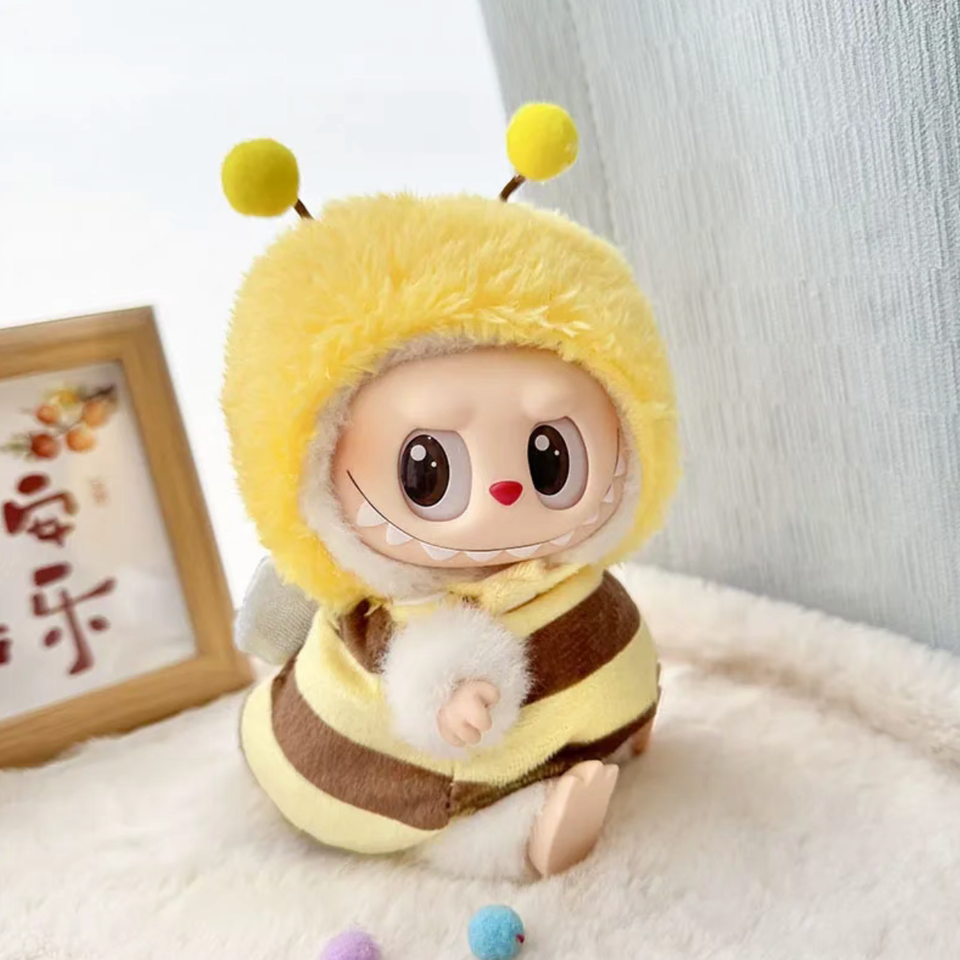 Fits 1,2,3 LABUBU Clothes Set Cute Animal Overall Monsters Plush - NO ...