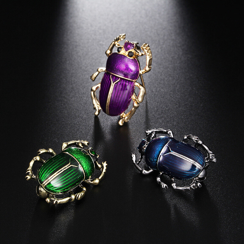 Art Deco Style Enamel Crystal Beetle Brooch Badge Insects Pin Gift ...