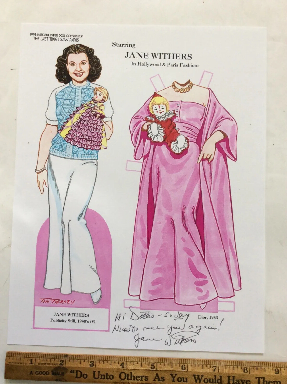 Vintage Gene Autry & Fay MacKenzie plus actress paper doll sheets ...