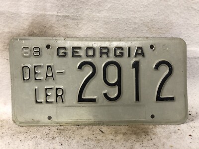 1988 Georgia Dealer License Plate | eBay