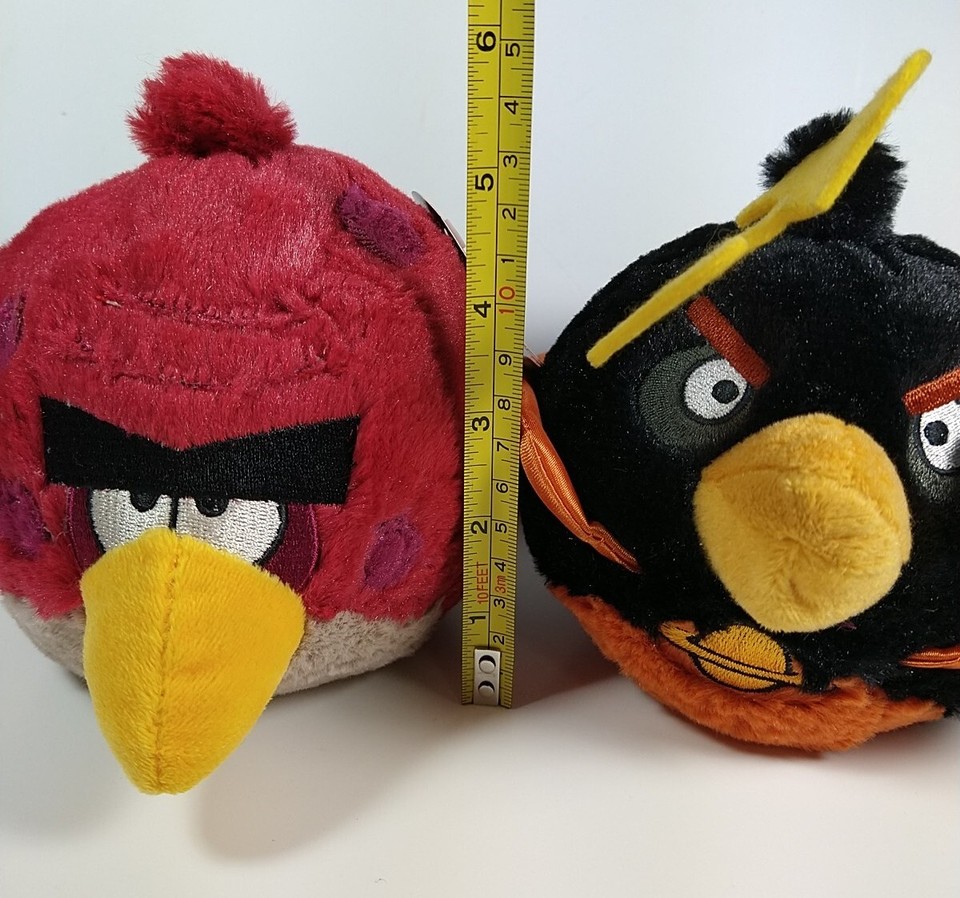Angry Birds Plush Terence Red Big Brother & Black Space Bomb w/ Tags NO ...