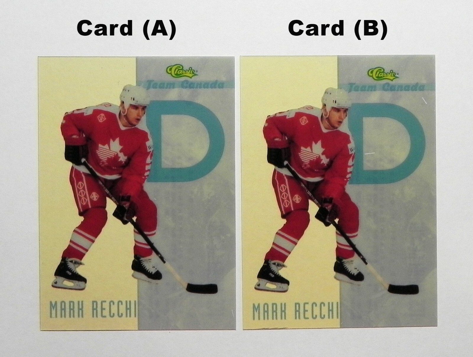 Mark Recchi (1) 1993 Classic Hockey Team Canada TC5 Acetate _ Card (B ...