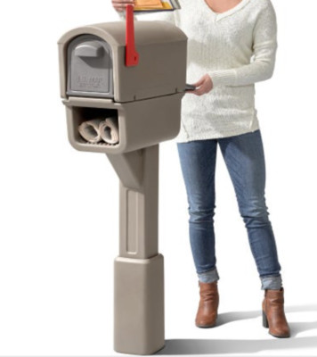 STEP2 MAILMASTER Express Plus Plastic Mailbox, Newspaper Slot Model ...