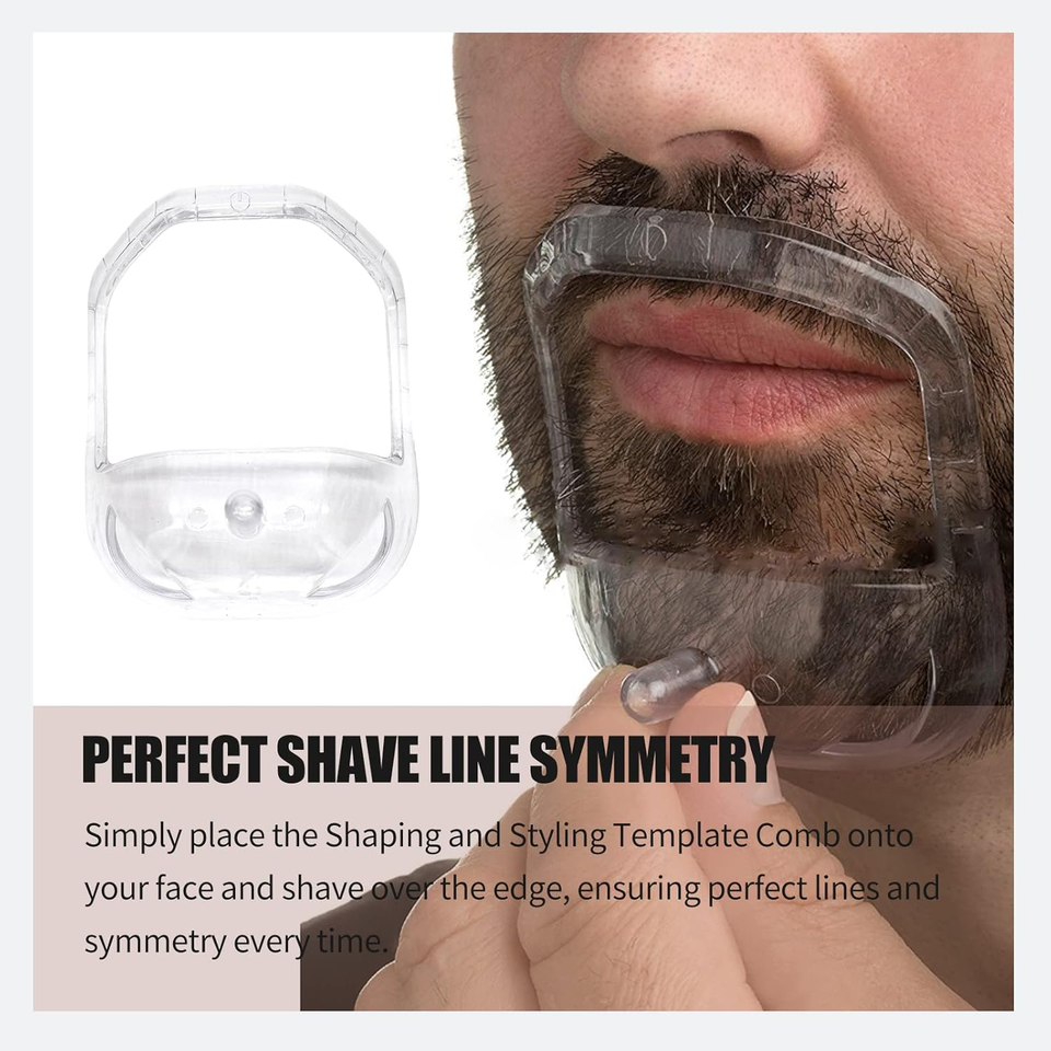 5 Pcs Beard Shaper Goatee Mustache Grooming Styling Tool Set Face Hair ...