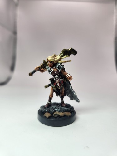 Hand Painted Reaper Bones Female Elf Barbarian Warrior Miniature | eBay