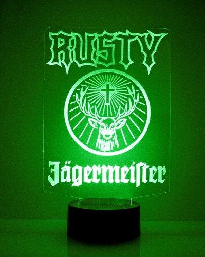 Jagermeister LED Light Up Sign, with Remote Control,Engraved Bar ...