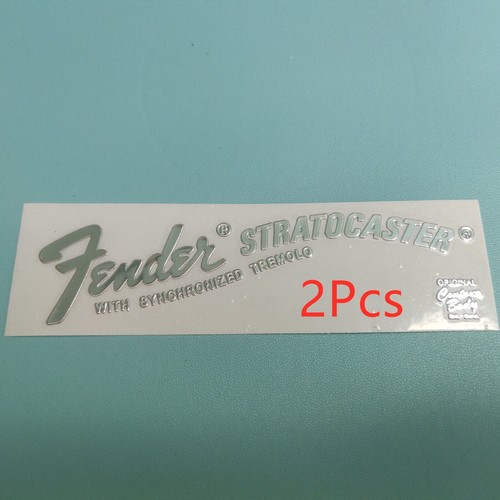 2 Pcs Fender STRAT Electric Guitar Headstock Self-Adhesive Metal ...