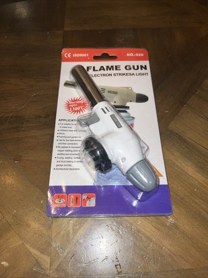 Adjustable Butane Flame Gun Blow Torch Head w/ Electronic Trigger ...