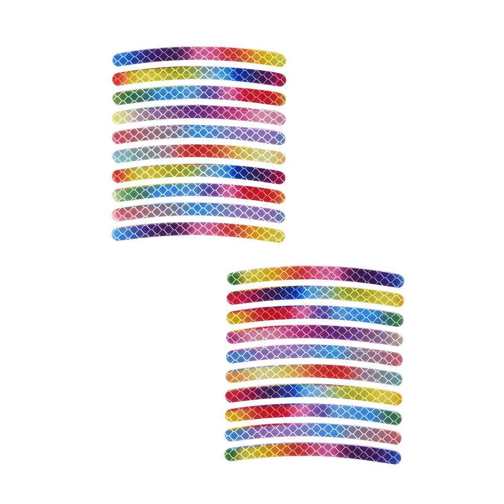 20x Reflective Car/Moto Wheel Decor Stripe Stickers Night Safety ...