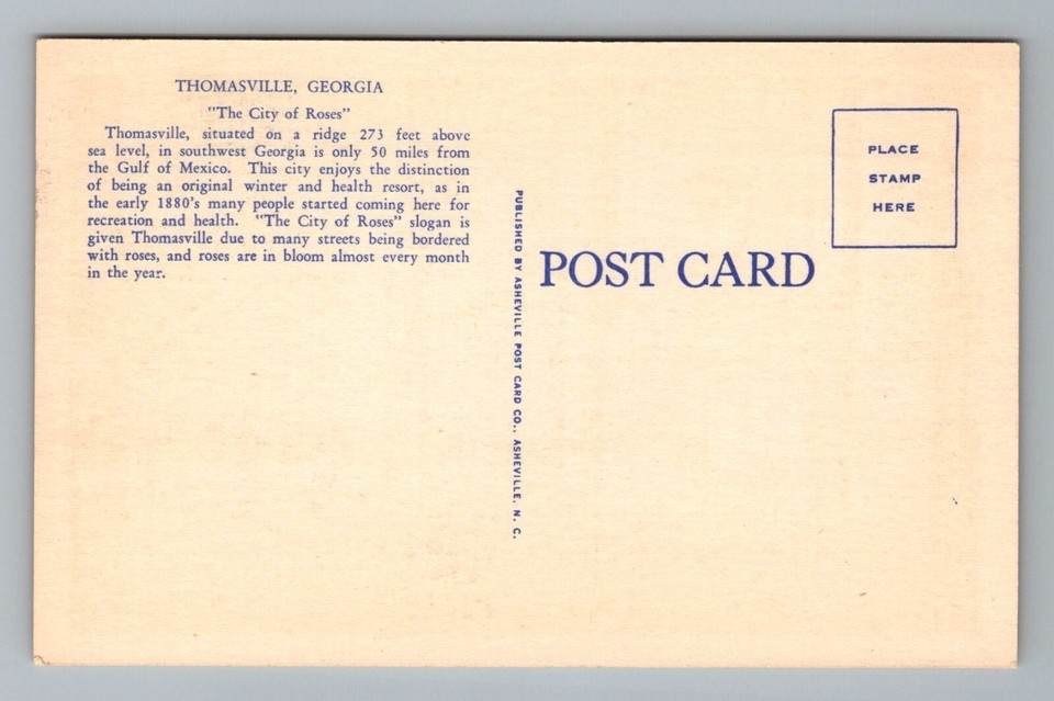 John D Archbold Memorial Hospital Thomasville Georgia GA Vtg. Postcard ...