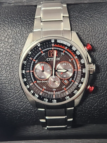 Citizen Men's WDR Weekender Eco-Drive Chronograph Silver 45mm Watch ...