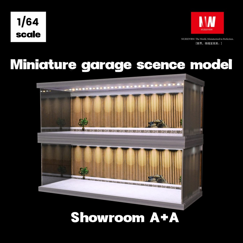 US Diorama 1:64/43 Garage Model LED Multi-Unit Parking Lot Model ...