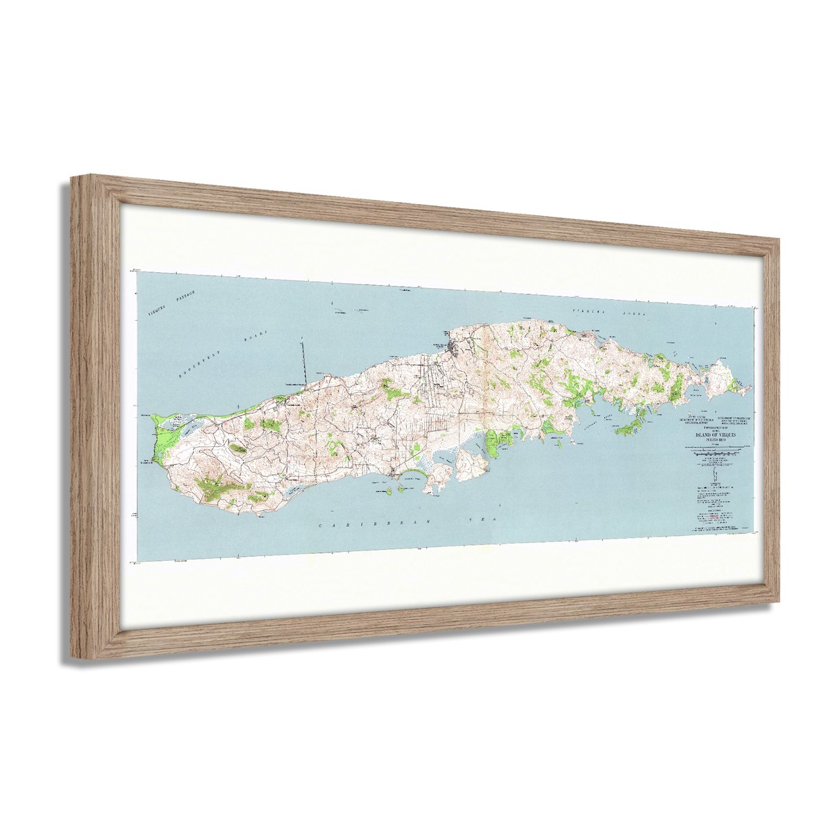 Vieques Road Map Vector