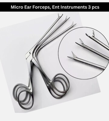Micro Ear Forceps, Ent Instruments 3 pcs Set Micro Surgical Surgery | eBay