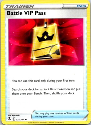 Pokemon Battle VIP Pass 225/264 Sword & Shield: Fusion Strike Free ...