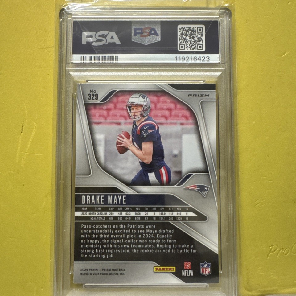 2024 PANINI PRIZM PINK WAVE #329 DRAKE MAYE ROOKIE RC PSA 9 | eBay
