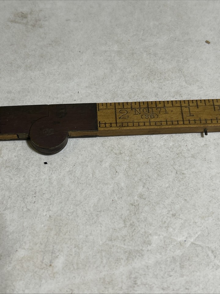 Vintage LUFKIN Folding Boxwood And Brass Folding Ruler No 171 | eBay