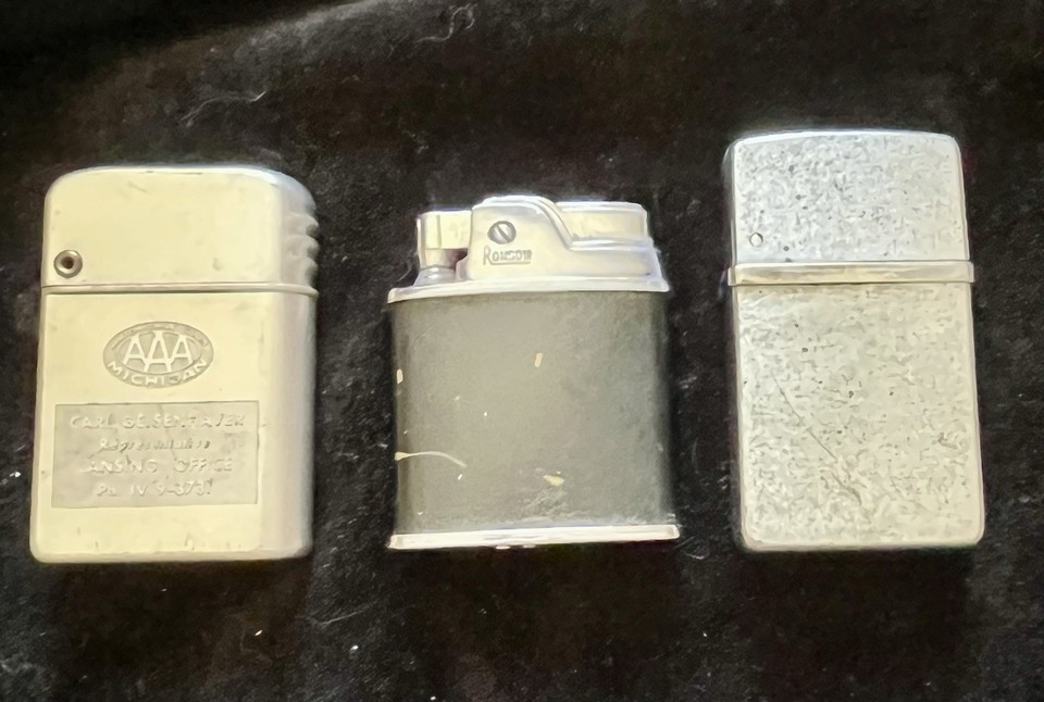 Bundled 3 Lighters Nimrod Commander Pipe Ronson Sport Storm Master AAA ...