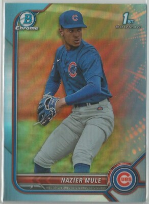 Nazier Mule 2022 Bowman Draft Chrome 1st Bowman Sky Blue Refractor #BDC ...