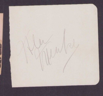 Autographed Album Page Helen Menken American Stage Actress H. Bogarts ...