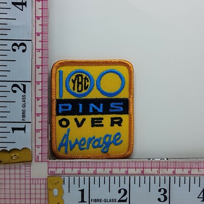 YBC Bowling 100 Pins Over Average Badge Patch Applique Crest Logo gy J8 ...