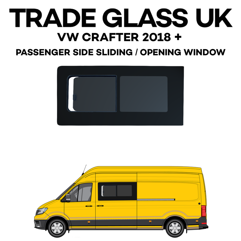 VW Crafter and MAN TGE 2018 Onwards Passenger Side Sliding Window | eBay UK