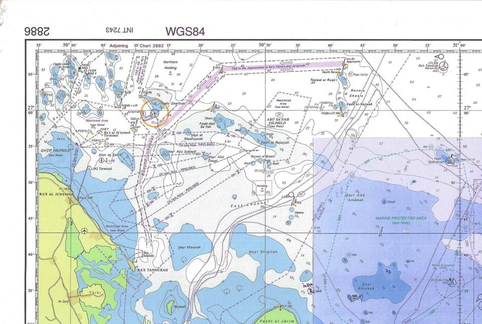 Ammiragliato 2886 Jazireh Ye Lavan E Das A Ra's Tannurah il Grafico ...