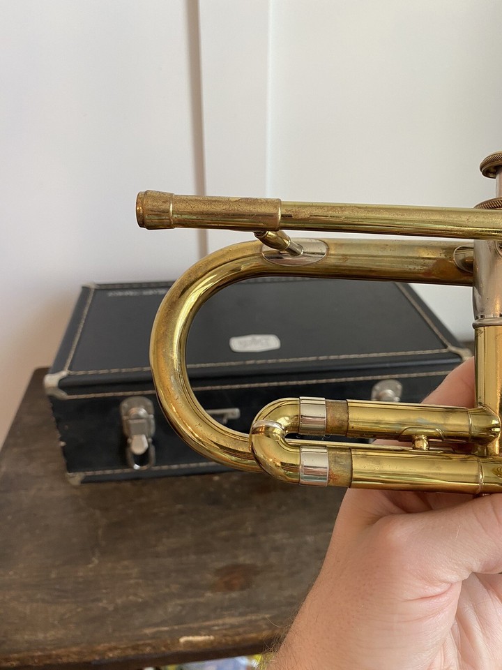 Vintage 1955 F.E. Olds Studio Bb Cornet Early Fullerton Model With Bach ...