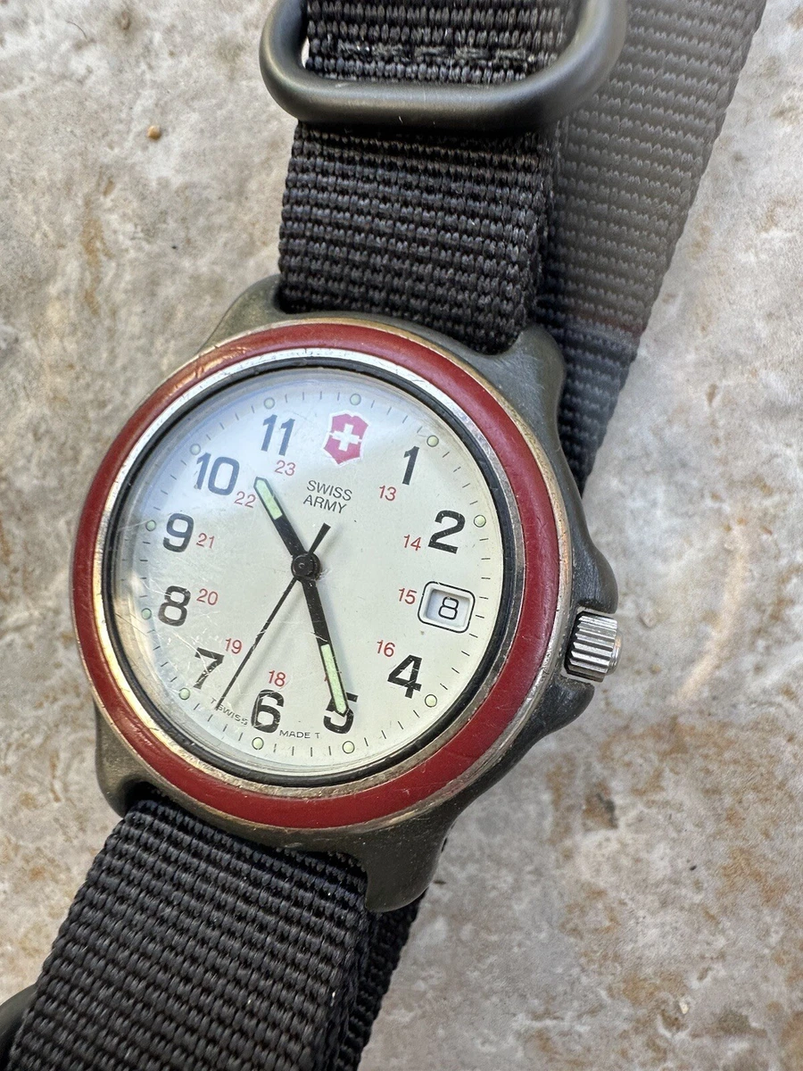 Black Swiss Army Watch