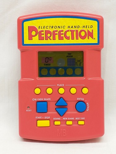 Vintage Perfection Electronic Hand Held LCD Game Milton Bradley 1996 ...