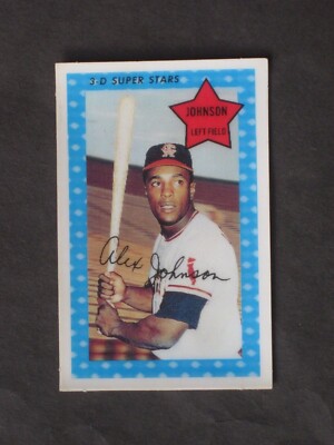 1971 Kelloggs Alex Johnson # 54 Angels ERROR VARIATION Angels Crest ...