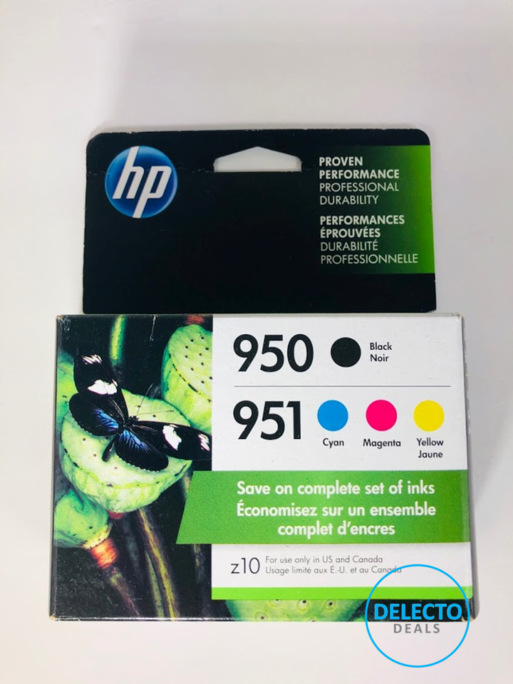 GENUINE 4-PACK HP 950 BLACK & 951 COLOR INK OFFICEJET PRO 8600 SEALED ...