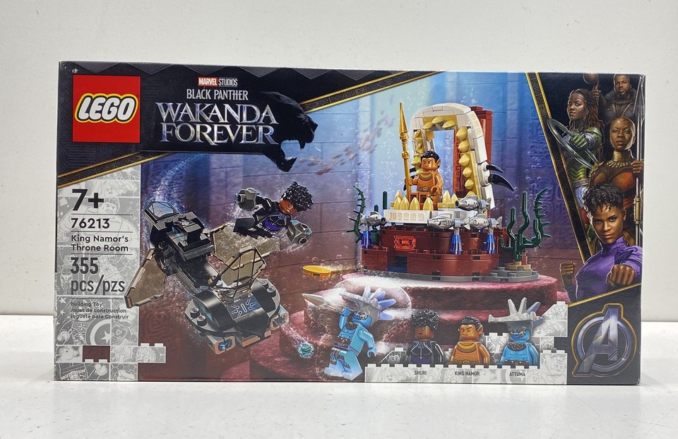 Lego Marvel King Namor Throne Room Set 355pcs Wakanda Forever Black ...