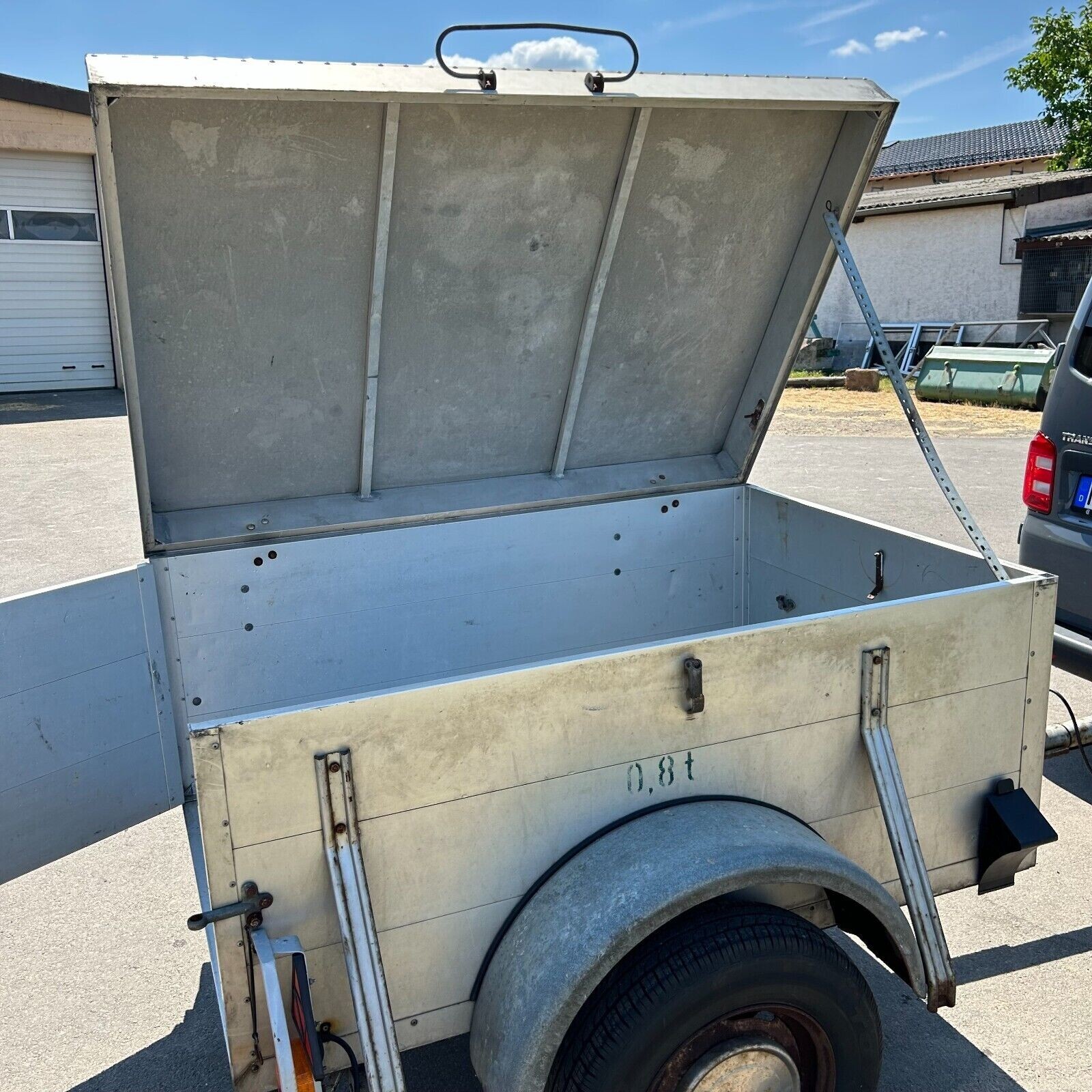 Carrello appendice rimorchio con Coperchio Alluminio Collaudato in ...