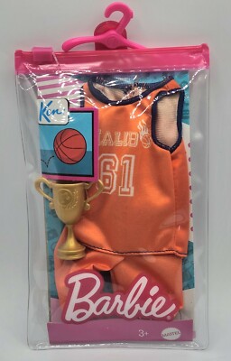 NEW '21 Barbie KEN Career Fashion Pack Basketball Player Jersey Shorts ...