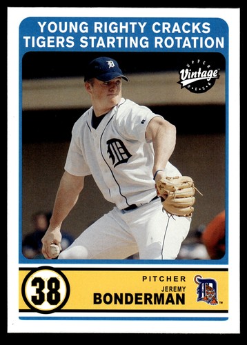 2003 Upper Deck Vintage #289 Jeremy Bonderman Rookie Detroit Tigers | eBay