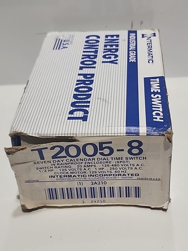 Intermatic T2005 Electromechanical Timer 7 Day Calendar Dial New | eBay