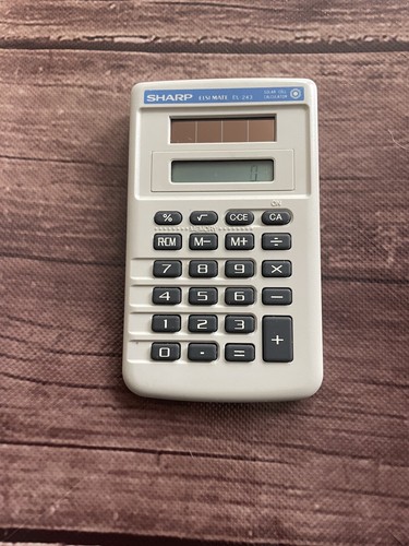 Sharp Elsi Mate EL-243 Solar Cell Calculator | eBay