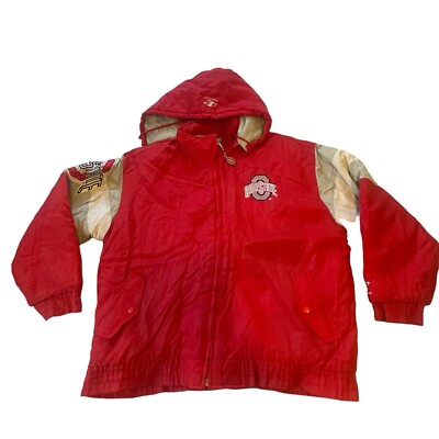 Logo Athletic Mens Vintage OSU Ohio State Buckeyes Puffer Jacket Size ...