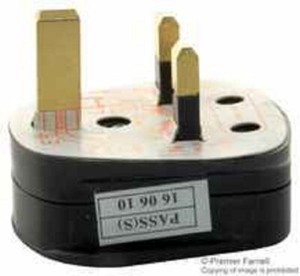 UK 3-Pin 3Amp Mains Plug with 3A Built-In Fuse - Fused With Shrouded ...