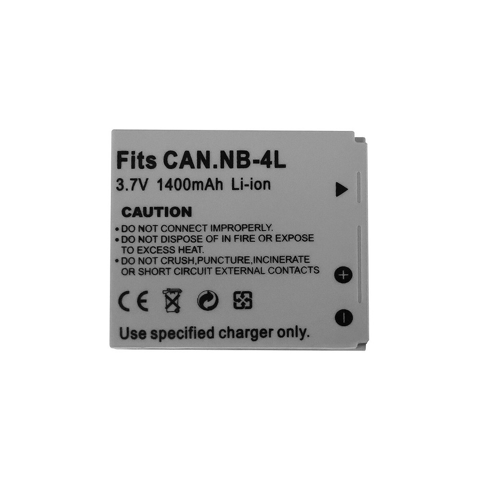 Battery NB-4L NB4L for Canon PowerShot TX1 ELPH SD450 SD780 SD1400 ...