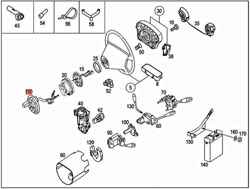 Genuine MERCEDES S211 W211 W463 E-CLASS W211 Clock spring contact ...