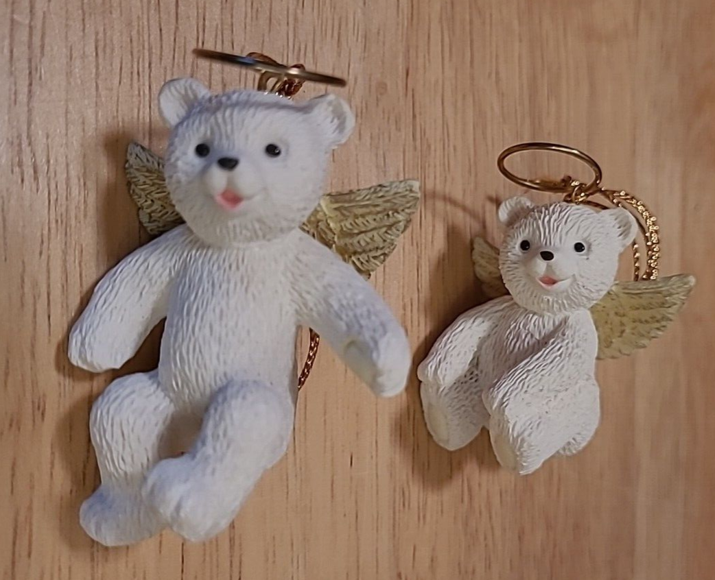 Angelic Bear Christmas Ornaments - Set of 2 - Approx. 2 1/2" Tall | eBay