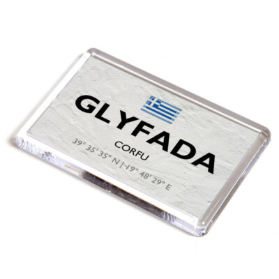 FRIDGE MAGNET - Glyfada - Corfu - Greece - Lat/Long | eBay UK