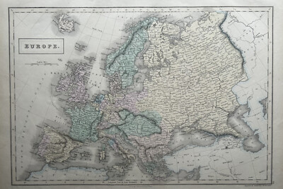 1854 Europe Hand Coloured Original Antique | Grelly UK