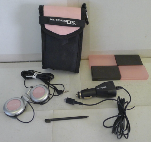 Nintendo DS Accessory Lot - Pink & Black Set - See List in Description ...